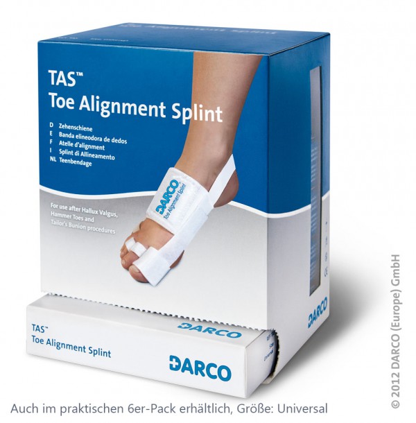 DARCO Hallux Valgus Zehenschiene - Toe Alignment Splint (TAS®) - AllOrtho GmbH - Sanitätshaus ...